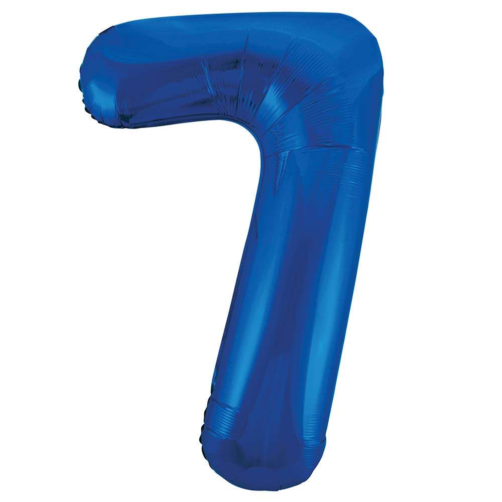 Blue Number 7 Foil Balloon - 34" Inflated | Cakes and Bakes