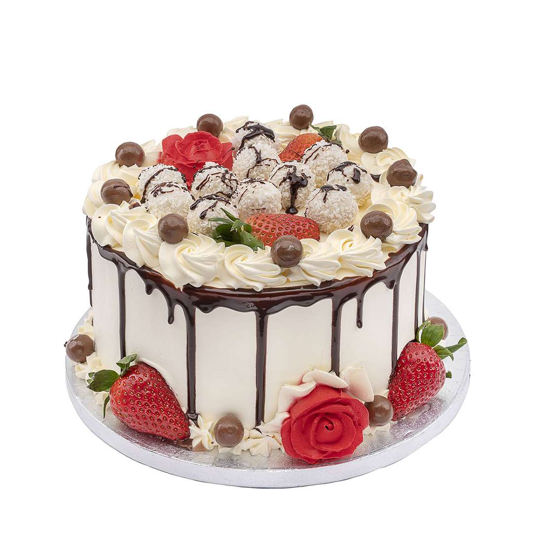 White Choco Tower Cake | Buy Online | Cakes & Bakes